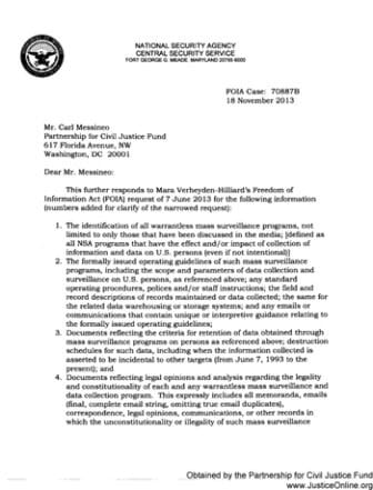 PCJF obtains new NSA documents in response to FOIA demand - Partnership ...